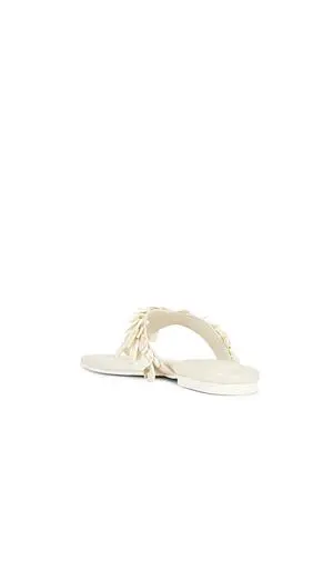 Simkhai Elin Shell Beaded Thong Sandals - Alabaster