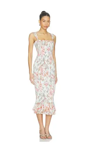 Hemant & Nandita Printed Midi Dress - Blue