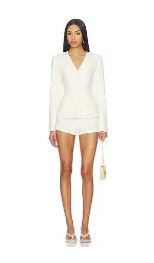 ALL THE WAYS Kourtney Blazer With Padded Shoulders And Front Pockets