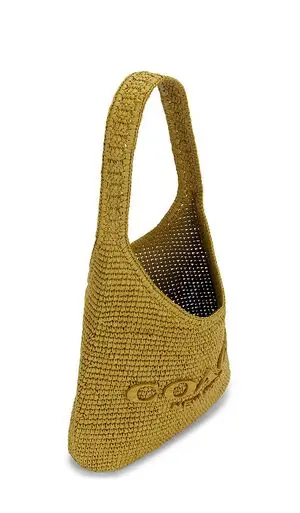 COACH Refined Weave Straw Brooklyn 28 Shoulder Bag - Muted Olive