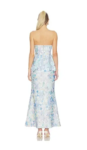 ELLIATT Kalissa Peplum Gown - Blue Multi