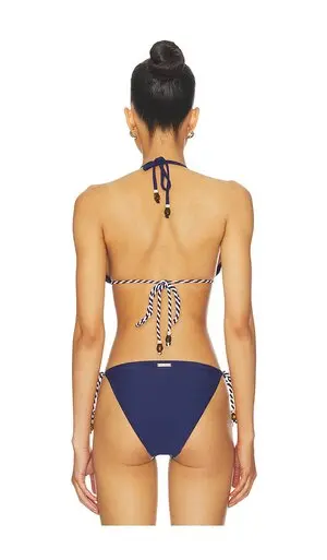 MILLY Two Tone Rope Bikini Top