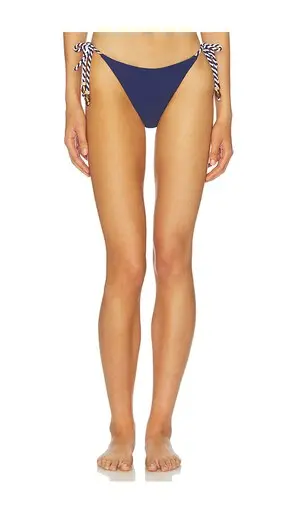 MILLY Two Tone Rope Bikini Bottom - Navy Multi