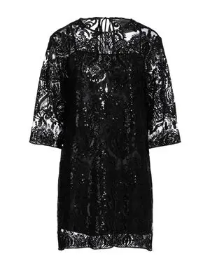SEMICOUTURE Mini Flared Dress With Lace And Sequin Detailing