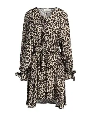 VICOLO Mini Leopard-print Viscose Dress