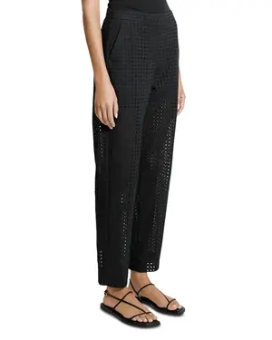 Theory Eyelet Embroidered Pants