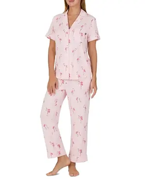 Kate Spade New York Printed Short Sleeve Long Pajama Set