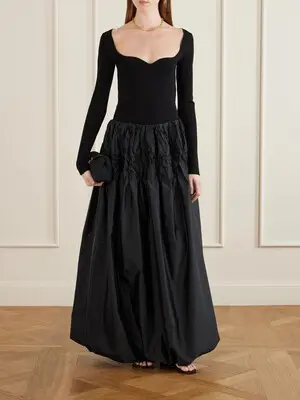 KALLMEYER Linden Crinkled Taffeta Maxi Skirt