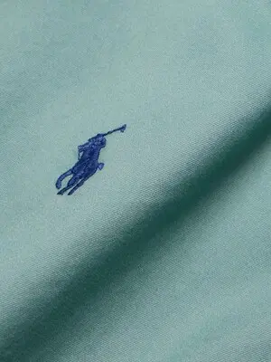 Polo Ralph Lauren Button-down Collar Logo-embroidered Cotton Shirt - Blue