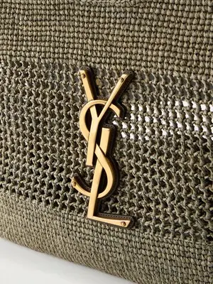 Saint Laurent Icare Maxi Raffia Tote - Green