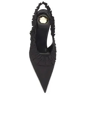 Saint Laurent Madeleine Ruffled Slingback Pumps