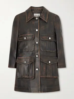 SHUSHU/TONG Leather Utility Jacket
