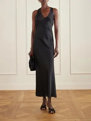 SIR. Montparnasse Lace-trimmed Silk-satin Gown