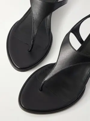 AeydĒ Roose Leather Thong Sandals - Black