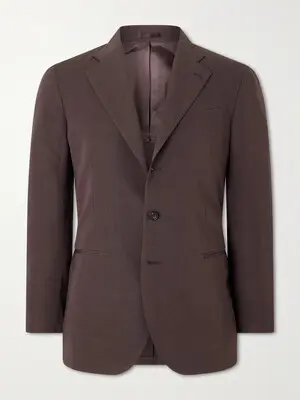 J. MUESER Cotton And Linen-blend Suit Jacket
