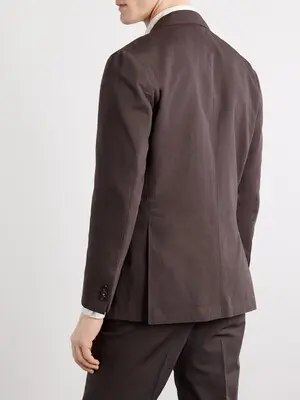 J. MUESER Cotton And Linen-blend Suit Jacket