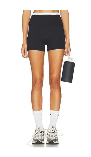 GOLD HINGE Double Waist Strydeform Short - Black
