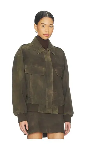 LAMARQUE Trevanna Suede Jacket - Brown