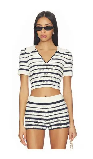 My Beachy Side Hand-crocheted Polo Top