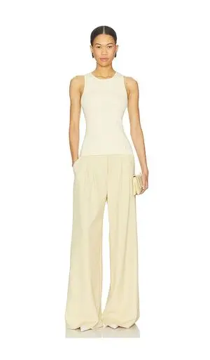 GESTUZ Ribbed Tank Top With Embellished Detail