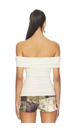 GESTUZ Laily Off Shoulder Top - Cream