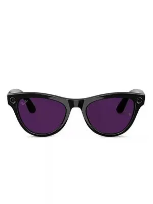 Ray-ban Meta Skyler Geometric-frame Sunglasses - Black