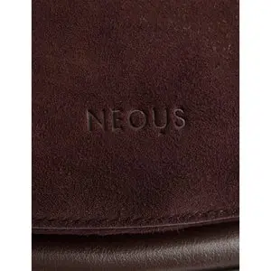 NEOUS Libra Suede And Leather Shoulder Bag - Dark Chocolate