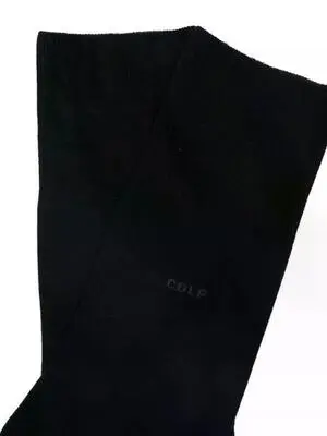 CDLP Ribbed-cuff Logo-print Socks