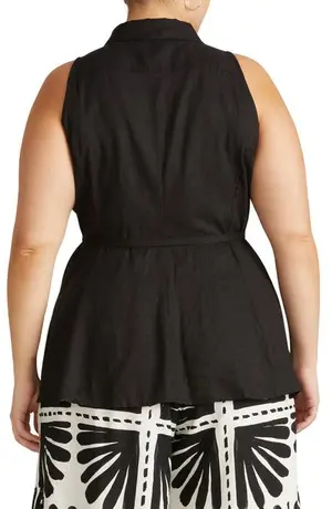 Universal Standard Linen-blend Tie-waist Top