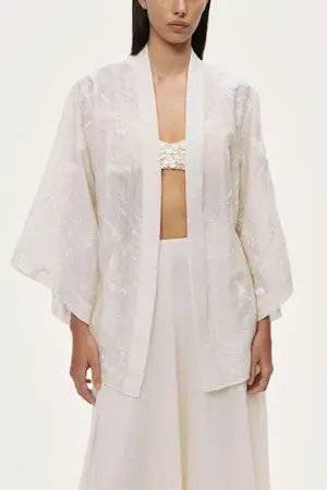 NOCTURNE Textured Jacquard Robe