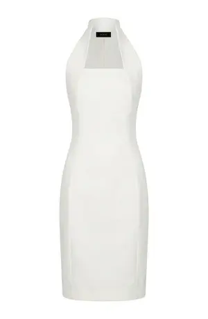 IVONNE High Neck Cotton Mini Dress