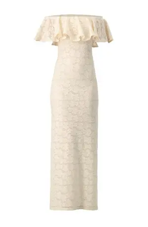 IVONNE Lace Bardot Neckline Dress