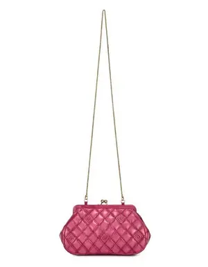 OLD TREND Petunia Small Quilted Leather Crossbody - Fuchsia