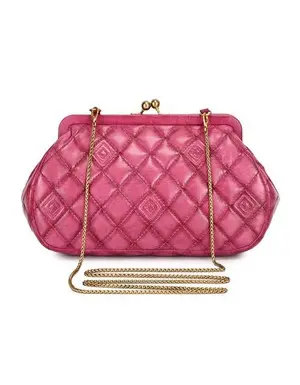 OLD TREND Petunia Small Quilted Leather Crossbody - Fuchsia