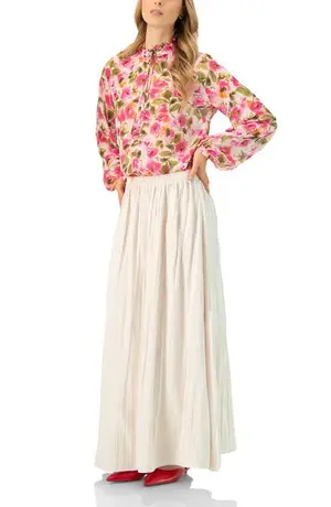 IVONNE Wide Midi Skirt With Slit