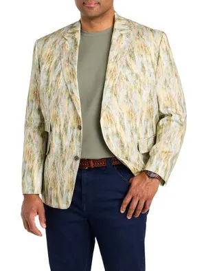 ROBERT GRAHAM BY DXL Big & Tall Watercolor Sport Coat - Multi