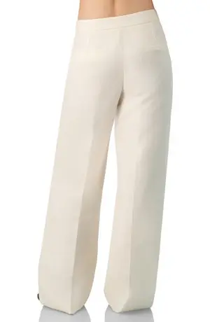 IVONNE Linen Straight-leg Pants - Ivory