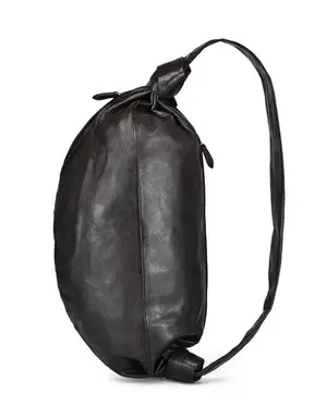 OLD TREND Lily Oversized Handwoven Convertible Leather Sling Bag - Grey