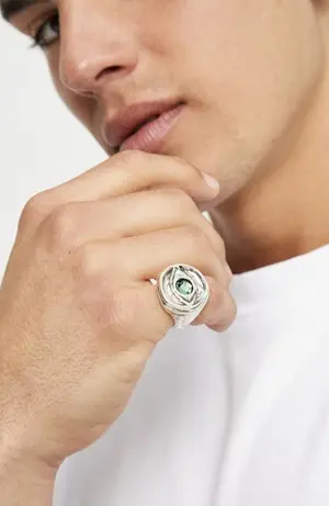 UNODE50 Sterling Plated Signet Ring