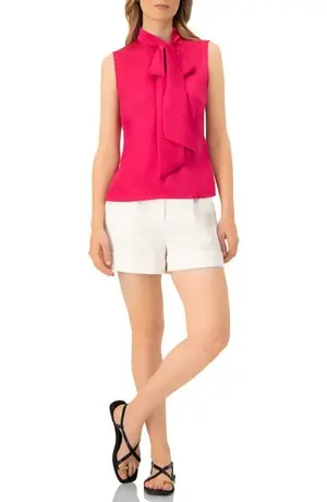 IVONNE Tailored Cotton Shorts - Ivory