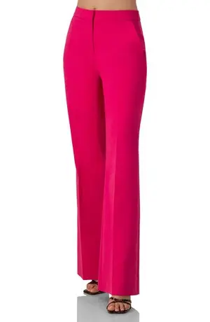 IVONNE Flared Semi-bell Bottom Trousers - Fuchsia
