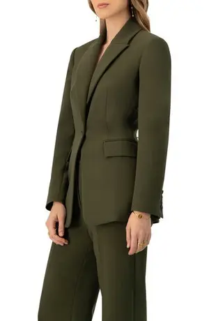 IVONNE Single-breasted Blazer With Front Flap Pockets