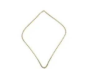 ANCONA JEWELRY 14k Gold Diamond Cut Rope Chain Necklace