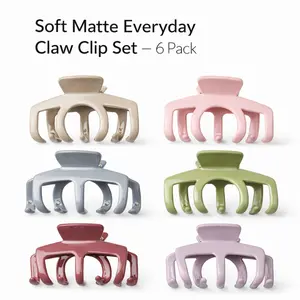 DONATELLO GIAN Soft Matte Claw Clip Set 6 Pack