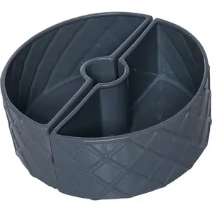 TRANSPAC Dolomite Two Piece Table Planter With Drainage Hole For Spring Garden Decor - Blue