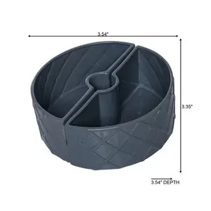 TRANSPAC Dolomite Two Piece Table Planter With Drainage Hole For Spring Garden Decor