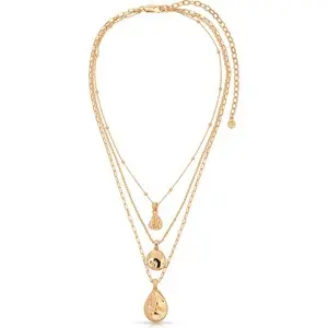 Ettika Circle Flow Layered Necklace - Gold