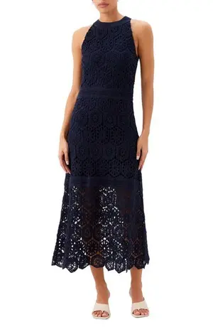 Fifteen Twenty Londyn Crochet Midi Dress