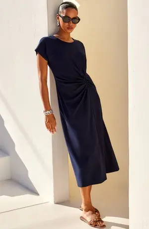 Fifteen Twenty Aveline Side Twist Midi Dress