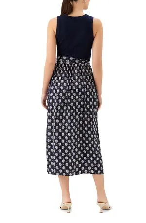 Fifteen Twenty Sleeveless Belted Midi Dress
